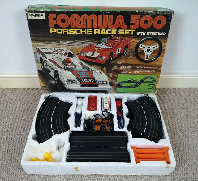 VINTAGE 1970'S FORMULA 500 Porsche toy race car set by Lincoln ...