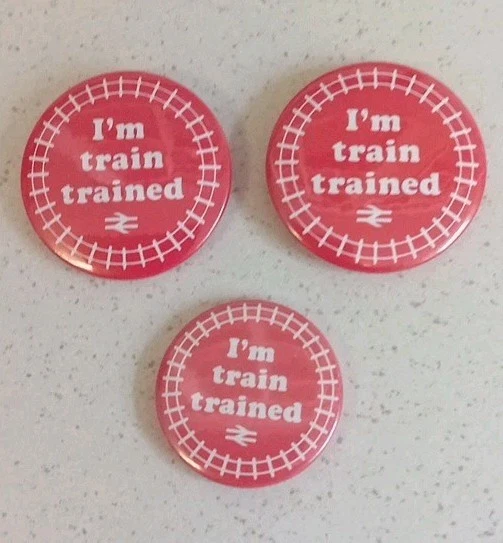 VINTAGE BRITISH RAIL I'm Train Trained Badge 1970's x 3 £6.96 - PicClick UK