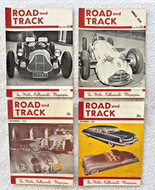 1950 ROAD & Track Magazines May June November December 1950 Lot of 4 £ ...