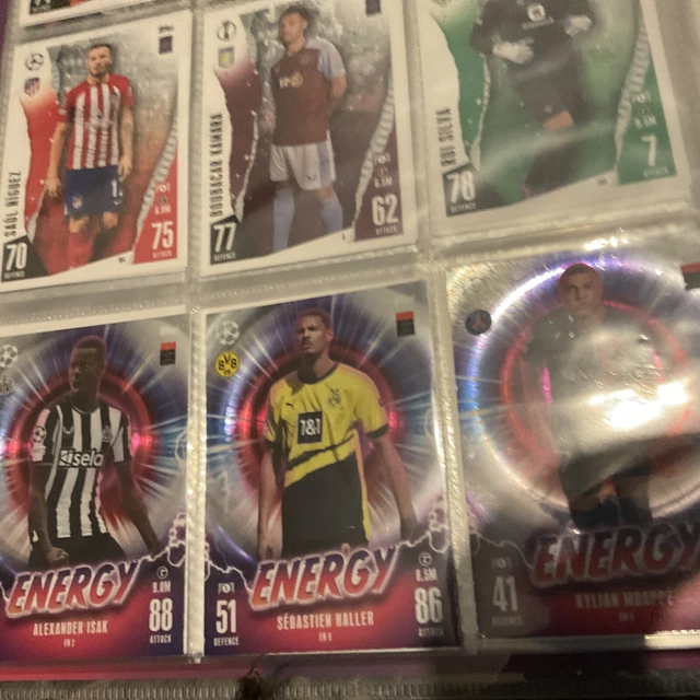 ENERGY CARD BUNDLE Match Attax 2023 / 2024 23/24 Kylian Mbappe / Haller ...