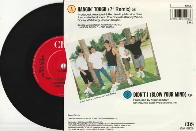NEW KIDS ON The Block - Hangin' Tough (CBS 1988) 7" Single EUR 1,75 ...