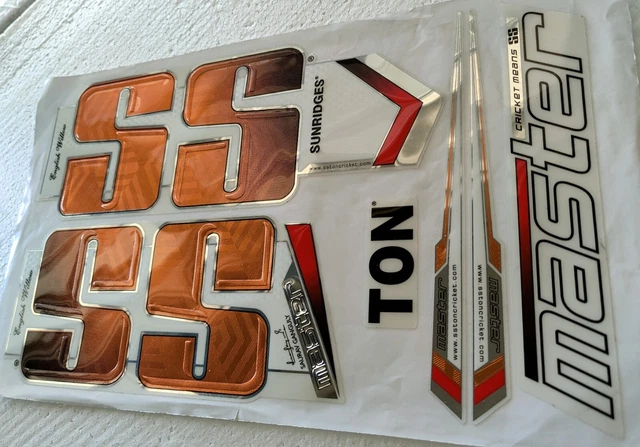 SS TON MASTER GOLD EDITION Cricket Bat Stickers - 100% Genuine & Real ...
