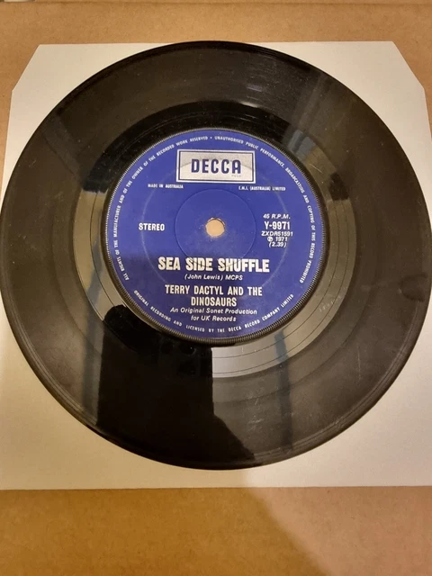TERRY DACTYL AND Dinosaurs. Sea Side Shuffle. 7 Inch Single. Record ...