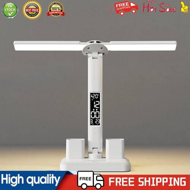 LED ALARM CLOCK Table Light with Pen Holder Reading Night Light ...