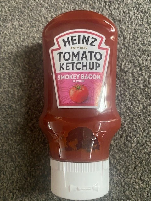 HEINZ TOMATO KETCHUP Smokey Bacon Flavour 460g NEW FOR 2024 £12.99 ...