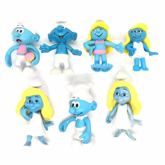PEYO JAKKS SMURFS Action Figure Bundle Smurfette Vintage Toy Job Lot ...