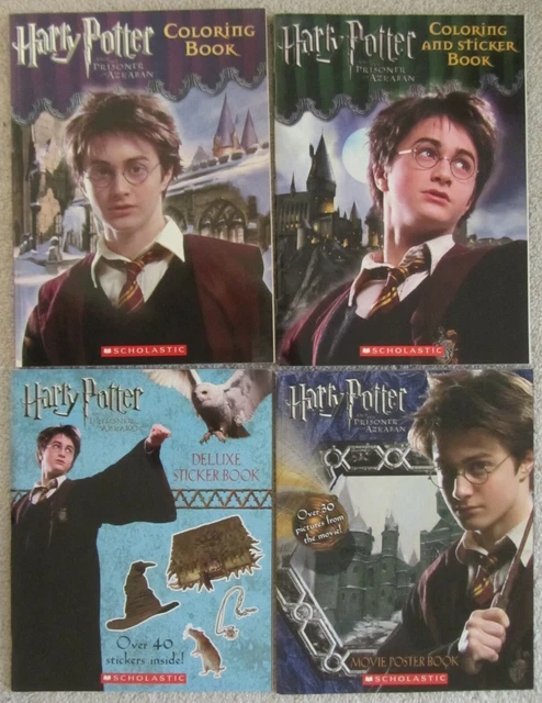 4 Harry Potter~prisoner Of Azkaban~coloring~sticker~movie Poster Books