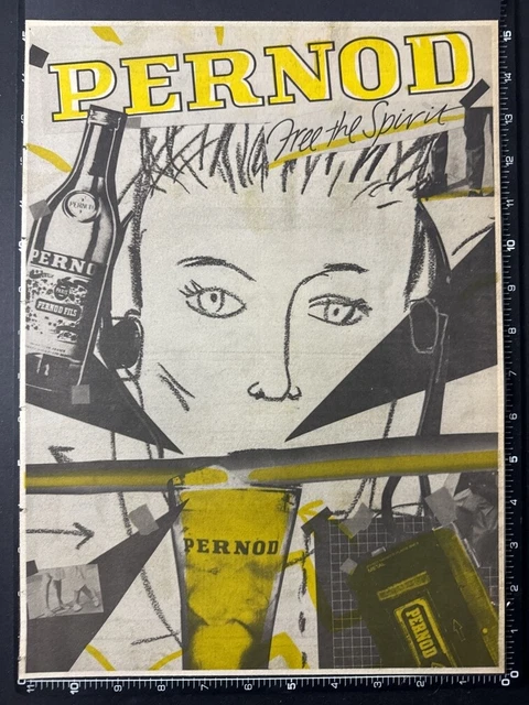 PERNOD - FREE THE SPIRIT 15X11" 1984 Poster Sized Advert L334 £12.99 ...