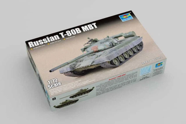 TRUMPETER 07144 1:72 Russian T-80B MBT Plastic Model Kit EUR 14,30 ...