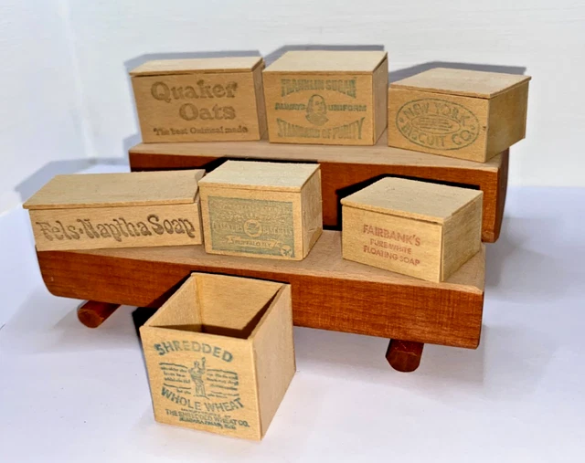 12TH SCALE DOLLSHOUSE Miniature Handemade Wooden Shop Display Boxes ...