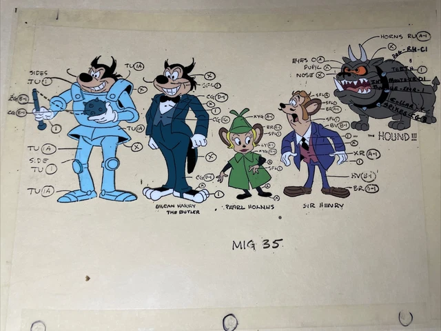 MIGHTY MOUSE ANIMATION cel MODEL CEL + SHEET filmation production art ...