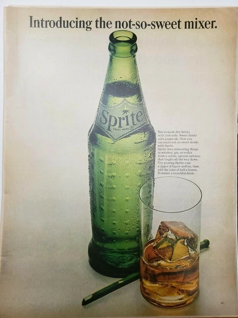 LOT OF 2 Vintage 1964 Sprite Print Ads Ephemera Art Decor EUR 27,70 ...
