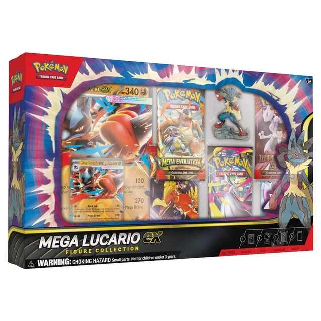 POKÉMON TCG MEGA Evolution - Mega Lucario Ex Figure Collection Box $64. ...