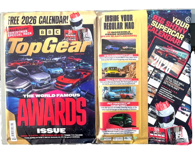 TOP GEAR AWARDS Magazine January 2026 With 2026 Calendar ~ New Sealed ...