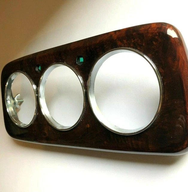 BURR BURL WALNUT Wood Binnacle 3 Clock Cluster Speedo for Classic Mini ...