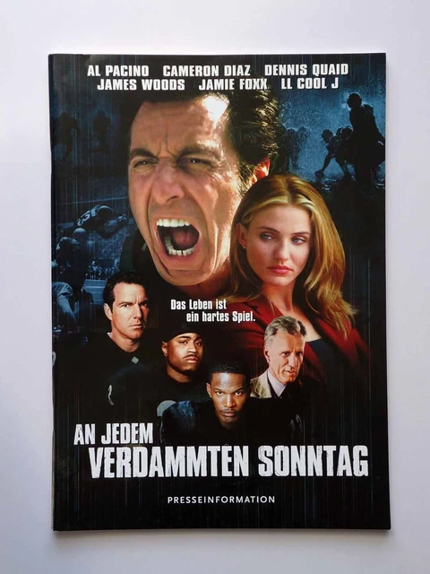 AN JEDEM VERDAMMTEN Sonntag - Al Pacino - Presseheft + 5 Pressefotos ...