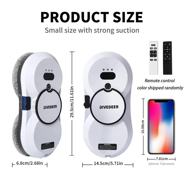 WINDOW CLEANING ROBOT Auto Water Spray Magnetic Anti-Drop Glass Cleaner ...