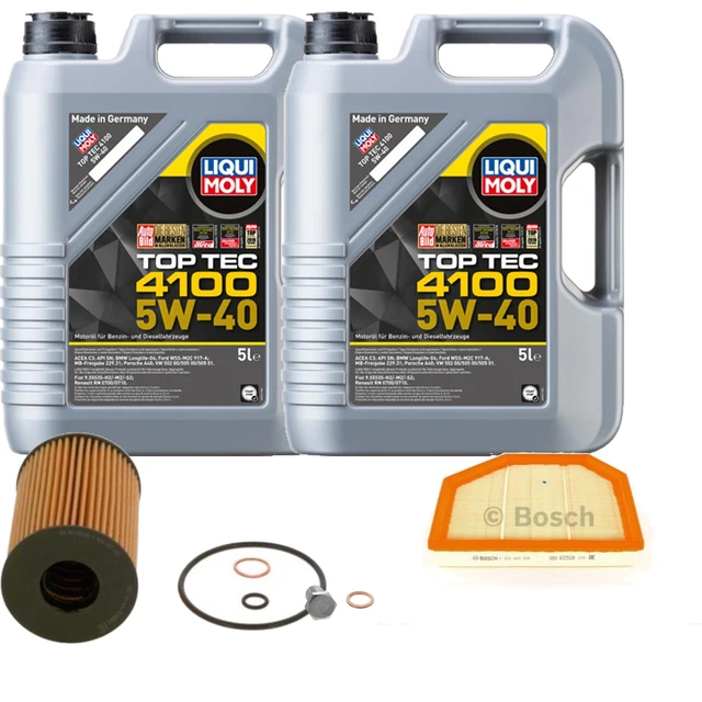 BOSCH INSPECTION SET 10L Huile Liqui Moly Top Tec 4100 5W-40 pour BMW Série 6er EUR 161,53 ...