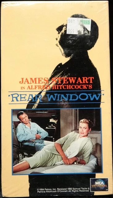 REAR WINDOW 📼 VHS Sealed Watermarks MCA Alfred Hitchcock James Stewart ...