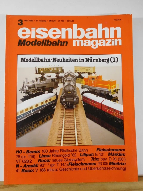 MAGAZINE FERROVIAIRE MODÉLISME ferroviaire 1989 Marz #3 Lima Rheingold '62 EUR 5,76 - PicClick FR