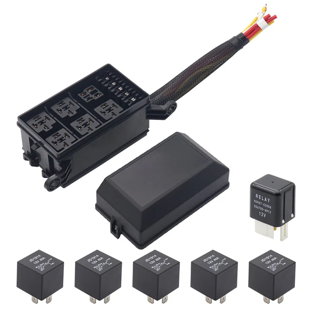 12V AUTOMOTIVE RELAY Boxes 4 Pin 40A Car Fuse Holder for Off Road Truck ...