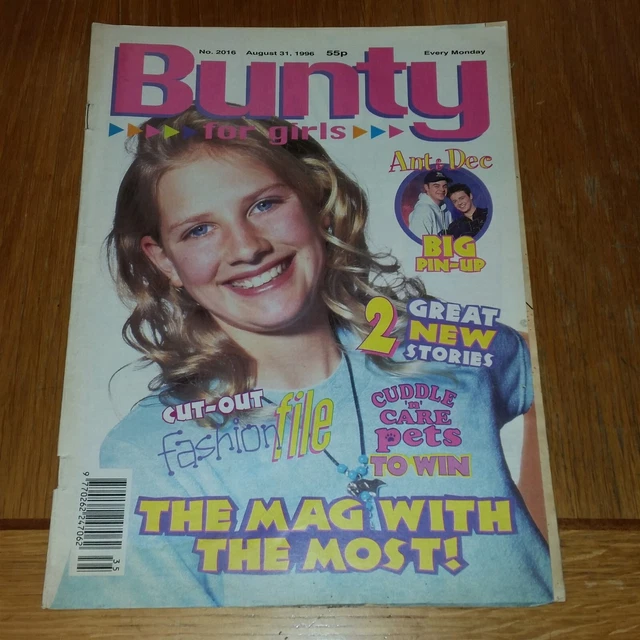 BUNTY FOR GIRLS #2016 31St August 1996 D C Thomson British Weekly Comic ...