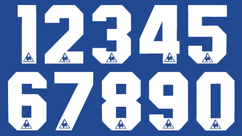 LE COQ SPORTIF Vinyl Aston Villa Everton Football Shirt Soccer Numbers ...