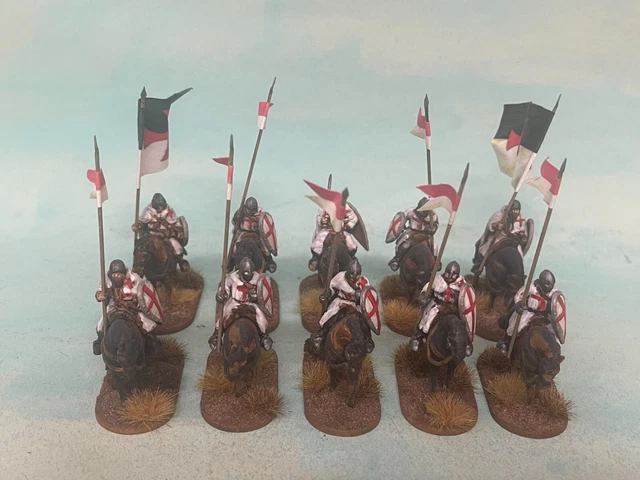 28MM CRUSADES MEDIEVAL Templar Knights Cavalry Perry Miniatures Lot 2 £ ...