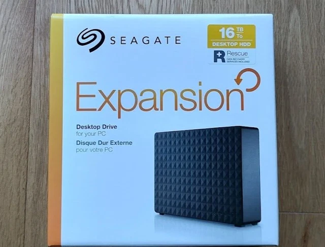 16TB SEAGATE EXPANSION Desktop HDD Hard Disk Drive (Exos X16) USB3.0 £ ...