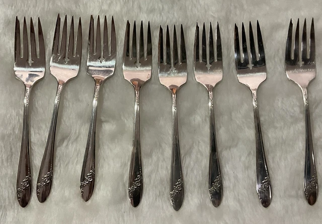 TUDOR PLATE ONEIDA Community Queen Bess II 1946 Salad Forks Lot of 6 ...
