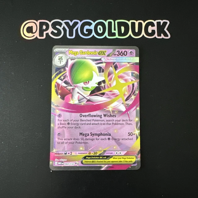 POKÉMON TCG MEGA Gardevoir Ex 060/132 Phantasmal Flames Pack Fresh Near ...