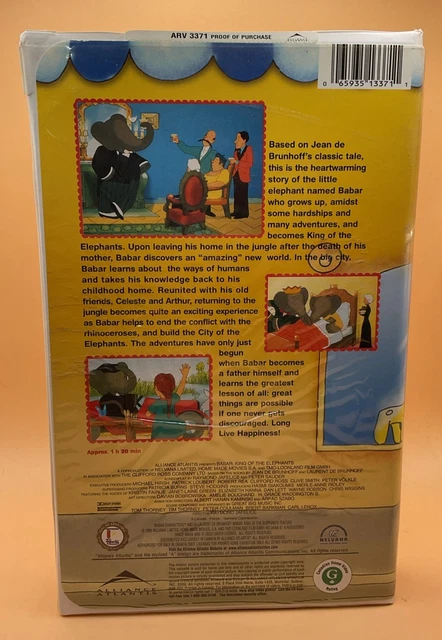 BABAR KING OF the Elephants - Long Live Happiness VHS 1999 Clamshell £6 ...