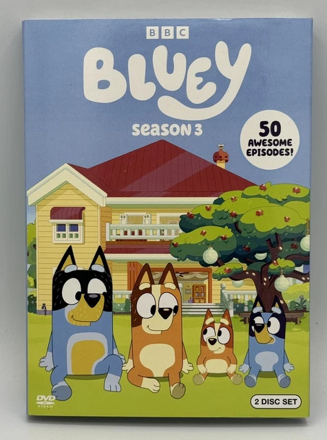 BLUEY SEASON 3 - DVD 2 Disc Set + slipcover - 50 Episodes - BRAND NEW ...