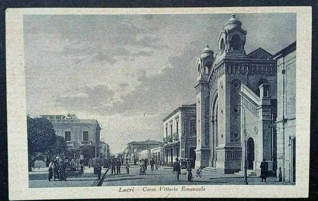 CARTOLINA ANTICA-LOCRI-REGGIO CALABRIA-CORSO Vitt. Emanuele-Bella ...