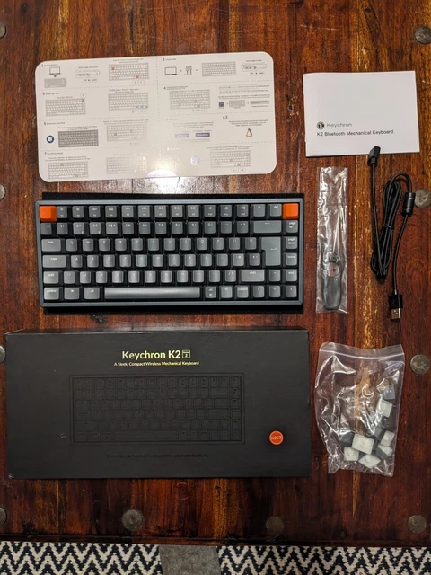 KEYCHRON K2 V2, UK ISO Layout, Brown Switches, RGB, Aluminium Frame ...