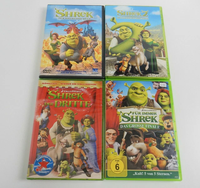 SHREK 1+2+3+4 - Shrecology - The Complete Story - Part 1-4 to 4 DVDs £ ...