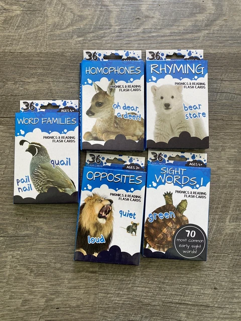 BENDON PHONICS AND Reading Flash Cards Age 3+ Set of 5 Decks. 36 Cards ...