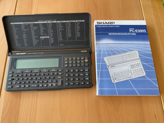 SHARP POCKET COMPUTER PC-E500S con manual EUR 34,50 - PicClick ES