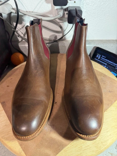 BARKER CREATIVE COLLECTION Chelsea Boots Brown Leather UK 10.5 US 11.5 ...