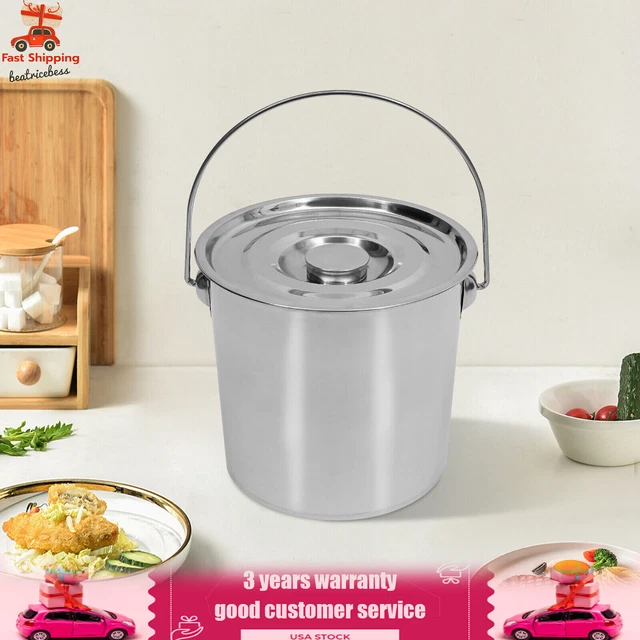 12 L STAINLESS Steel Bucket Large Bucket For Kitchen, Industry, Home ...