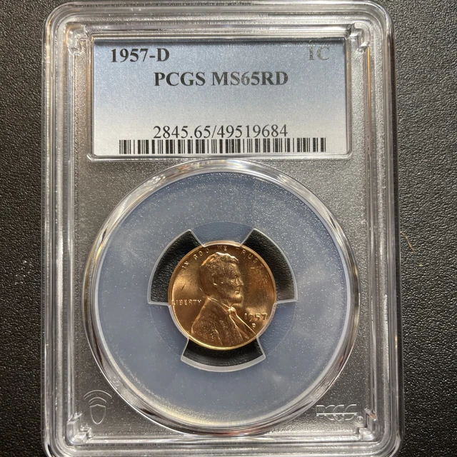 1957-D MS65 LINCOLN Cent Wheat Penny, RED, PCGS Mintstate 65 RD £16.92 - PicClick UK