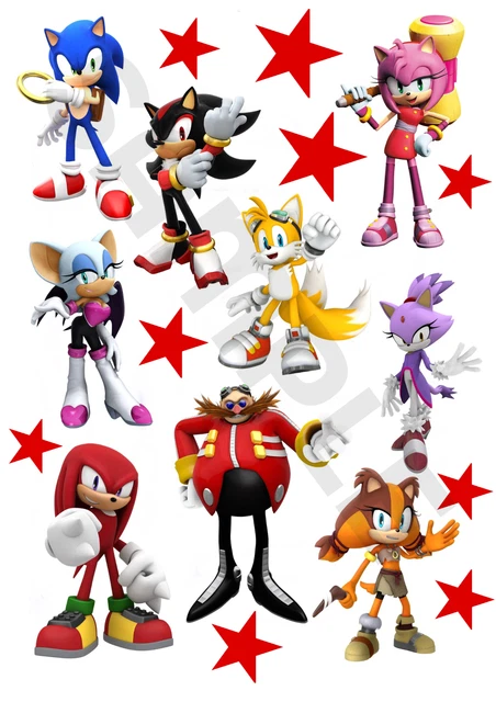 SUPER SONIC EDIBLE Cake toppers A4 Icing /Wafer £3.89 - PicClick UK