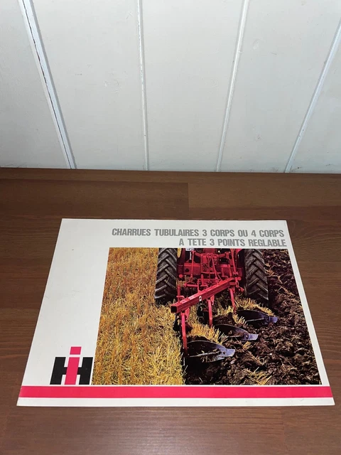BROCHURE PROSPEKT PROSPECTUS CHARRUE TUBULAIRE IH tracteur-mc cormick-john deere EUR 28,50 ...