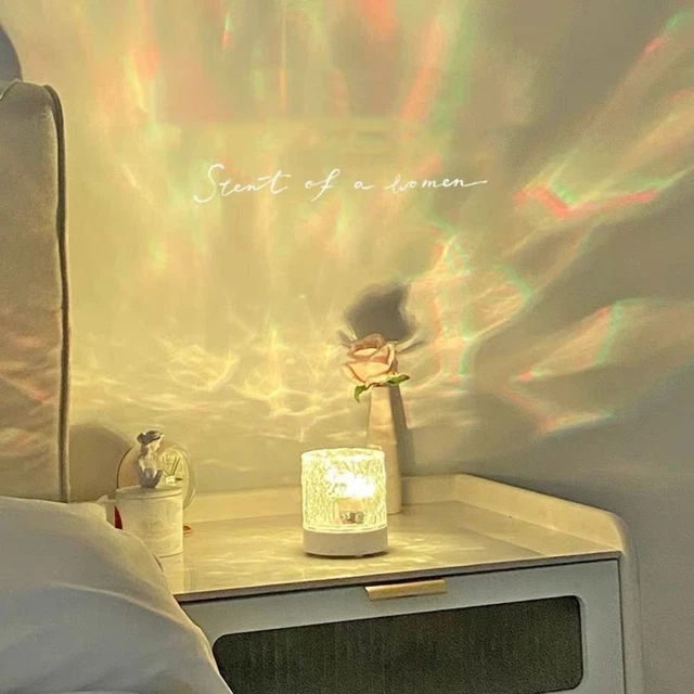 ROTATING CRYSTAL LAMP Decoration 3 Colors Aurora Projection Lamp £10.57 ...