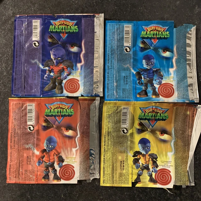 CHUPA CHUPS ROLL Candy wrappers - Full Set Of 4 Butt Ugly Martians 2000 ...