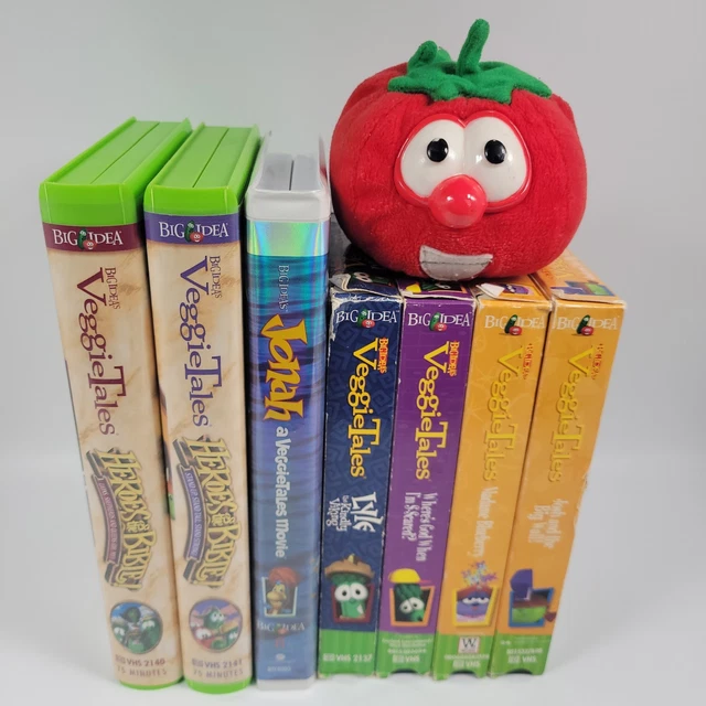 VEGGIE TALES BOB The Tomato Plush + VHS Video Tape Lot Of 7 £46.89 ...