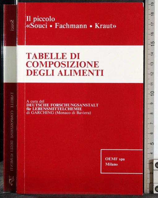 PICCOLO SOUCI FACHMANN Kraut. Tabelle Di Composizione Alimenti. Aa.vv ...