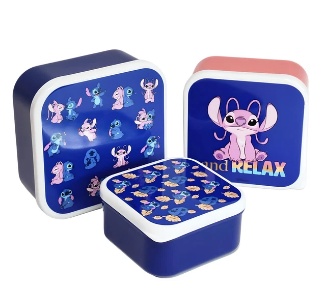 DISNEY LILO & Stitch Pack Of 3 Nested Lunch Boxes Kids School Snack ...