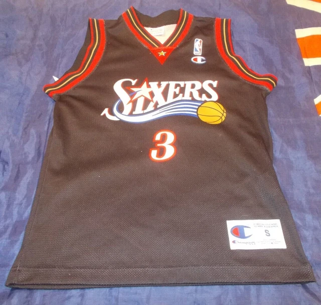 PHILADELPHIA 76ERS SIXERS Iverson #3 Official Champion NBA Jersey Vest ...