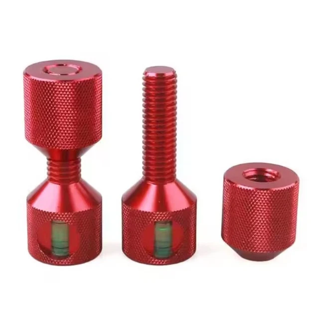 EASY HANDLING 2 Hole Flange Pin Built-In Level Tool Anodized Black ...
